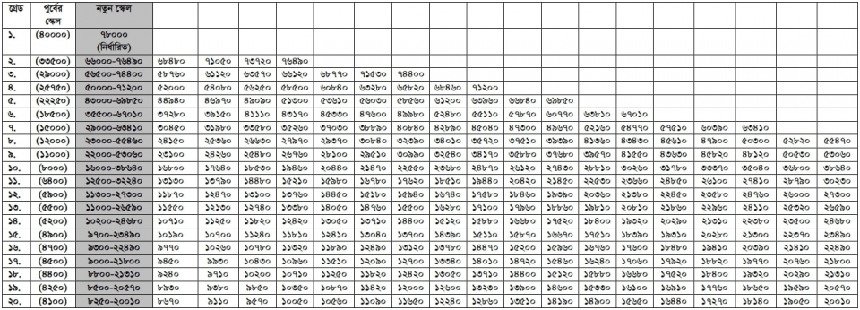National pay scale 2015 । ৮ম জাতীয় পে-স্কেলের ধাপসমূহ ও গেজেট টি ...
